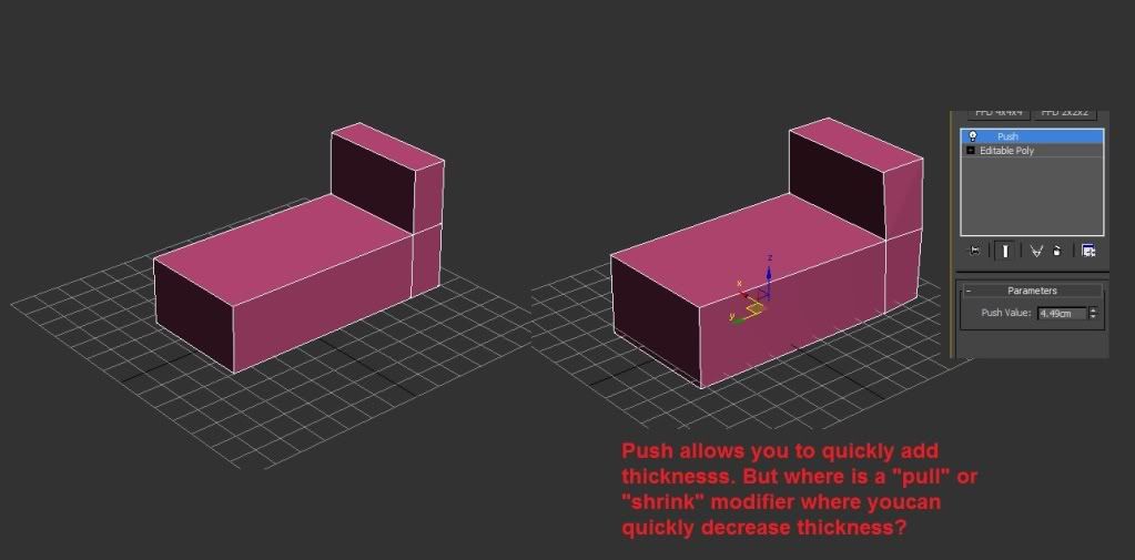 Push modifier increases thickness, is there a modifier that decreases thickness? - Autodesk ...